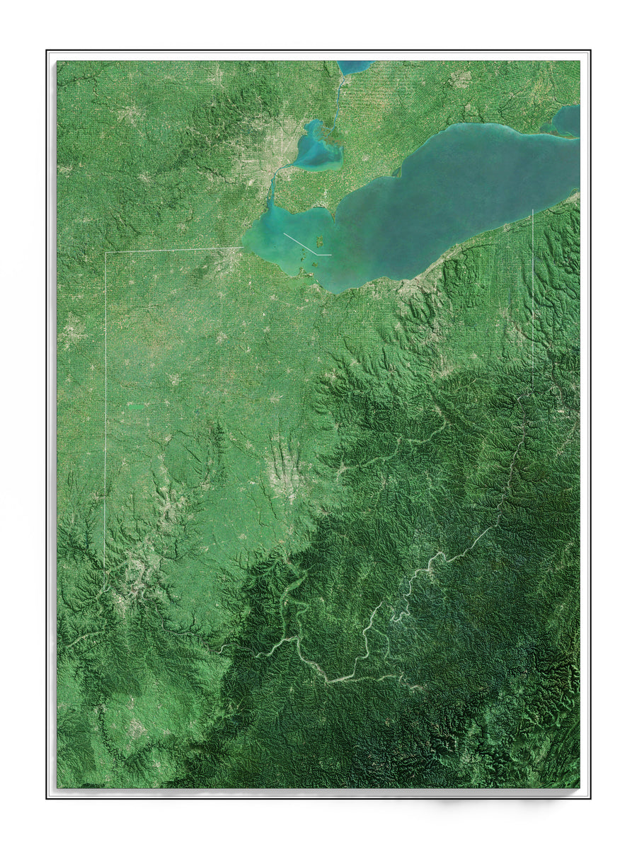 Ohio Imagery Shaded Relief – Visual Wall Maps Studio