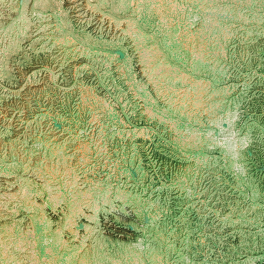 Oklahoma Imagery Shaded Relief – Visual Wall Maps Studio
