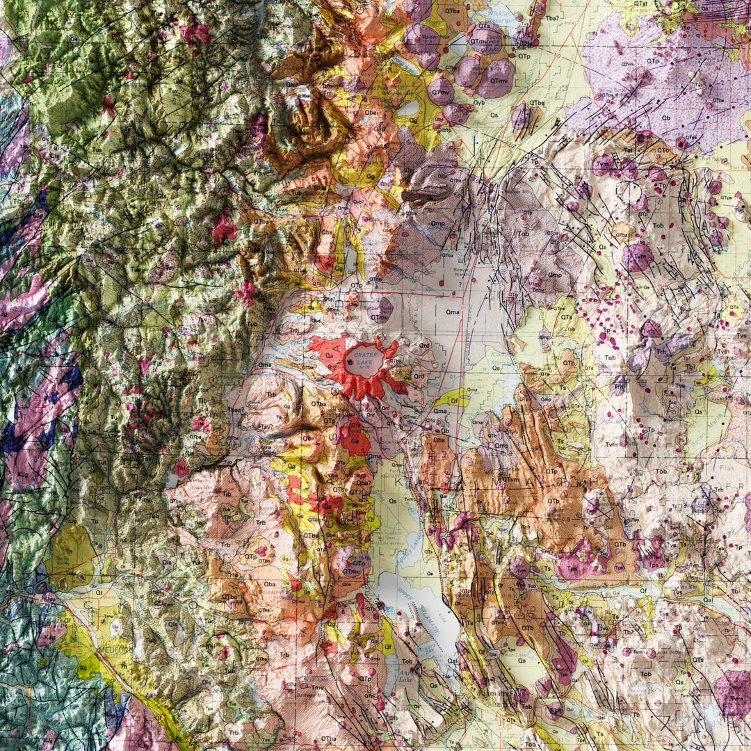 Geological Map of Oregon – Visual Wall Maps Studio