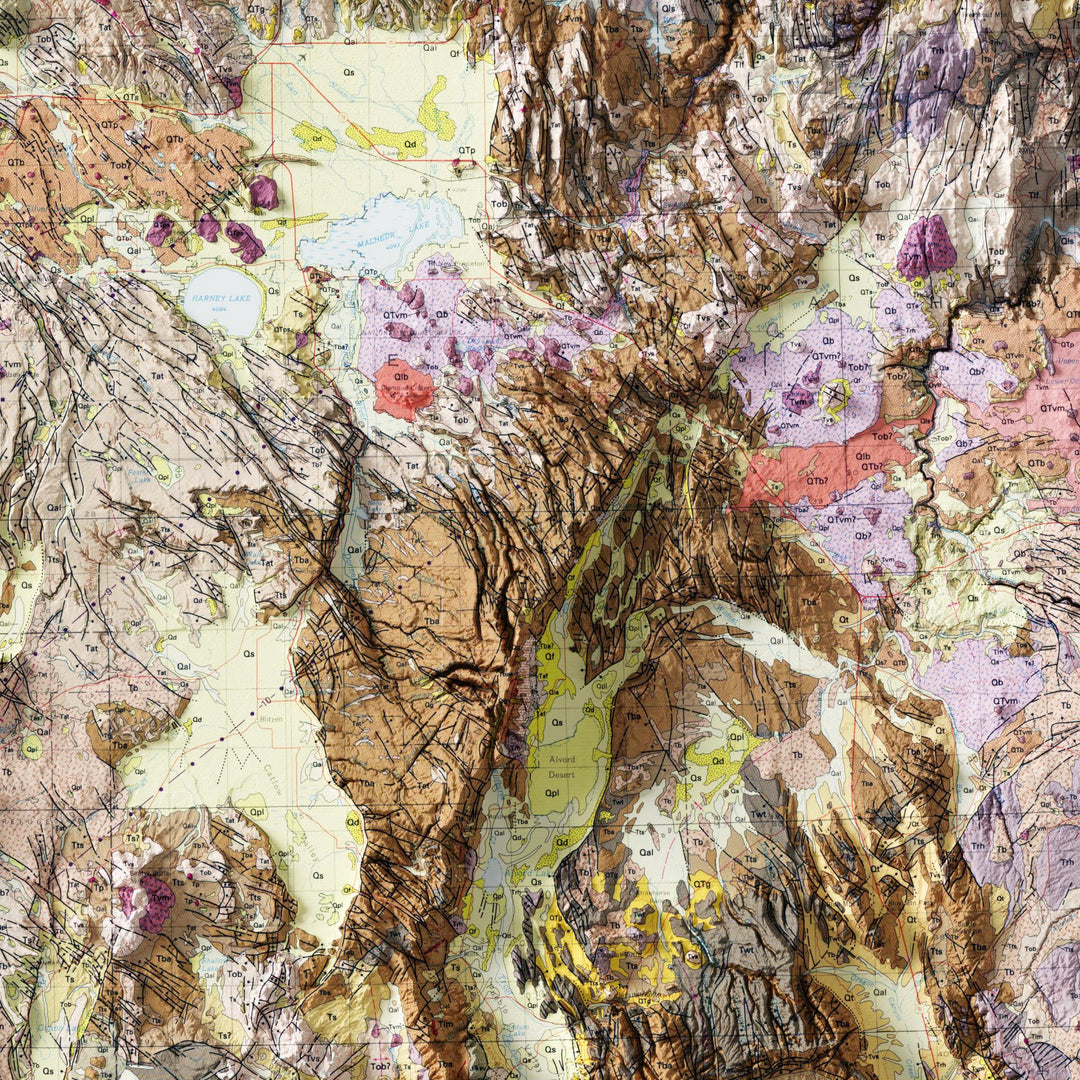 Geological Map of Oregon – Visual Wall Maps Studio