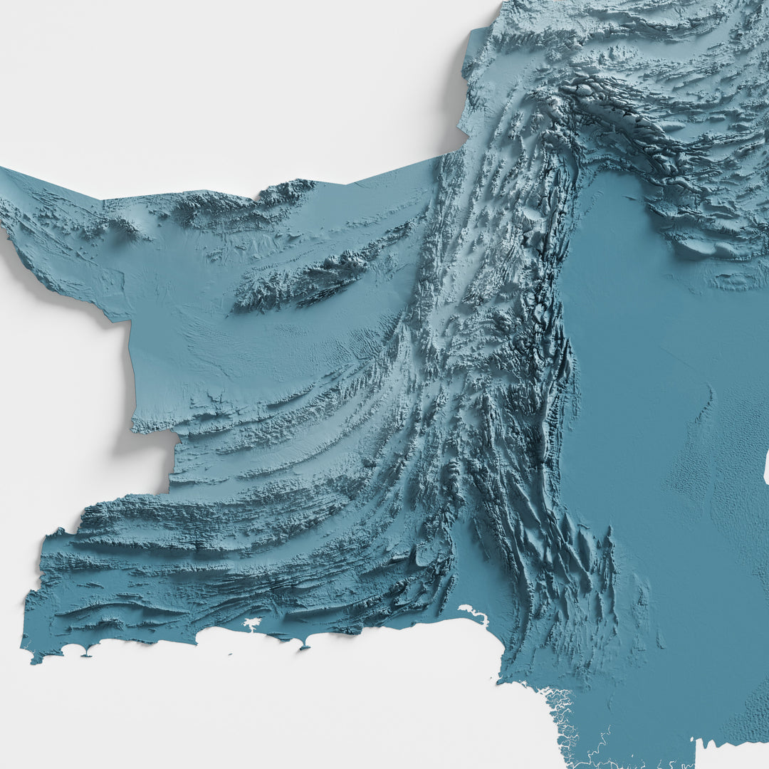 Pakistan Shaded Relief Map – Visual Wall Maps Studio