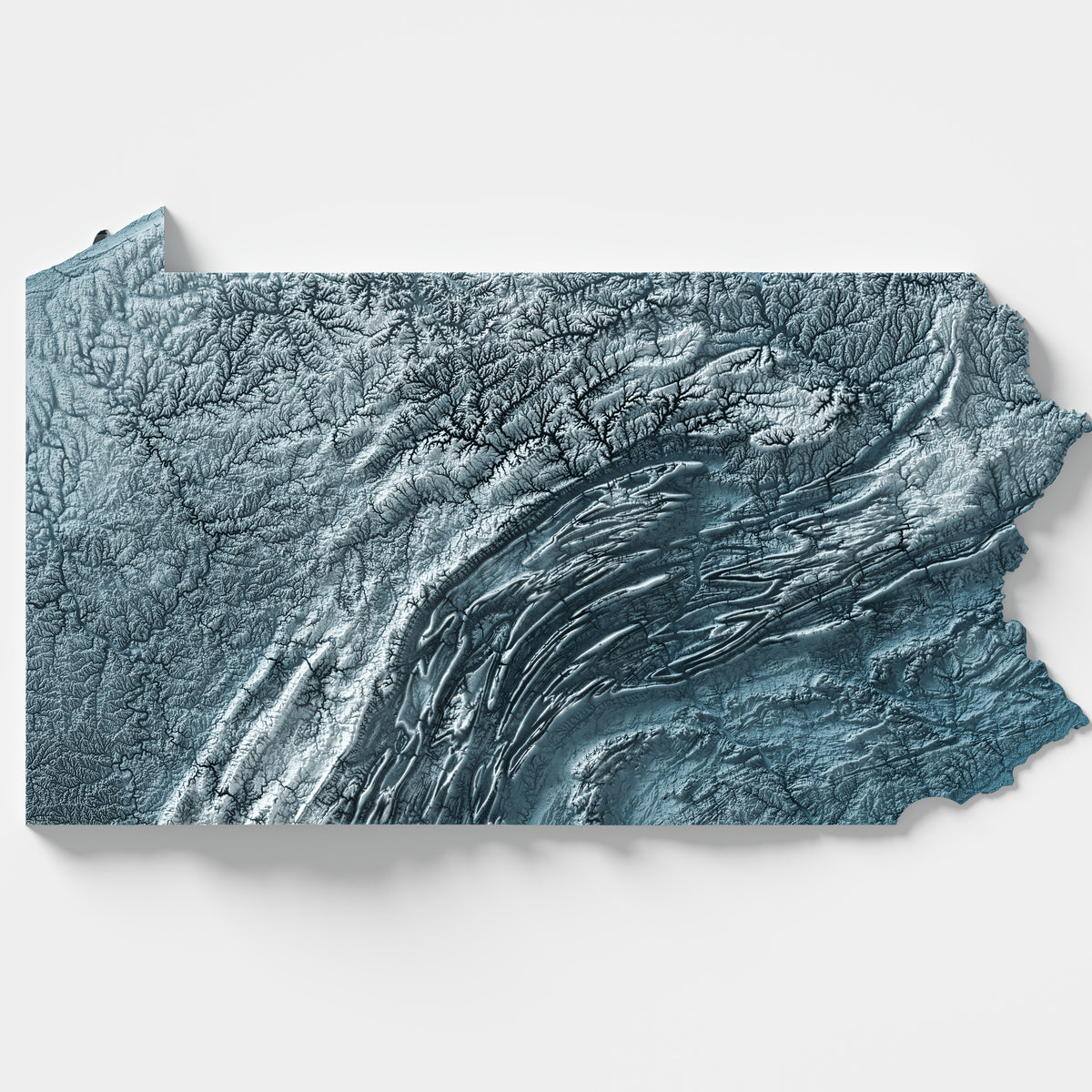 Pennsylvania Shaded Relief – Visual Wall Maps Studio