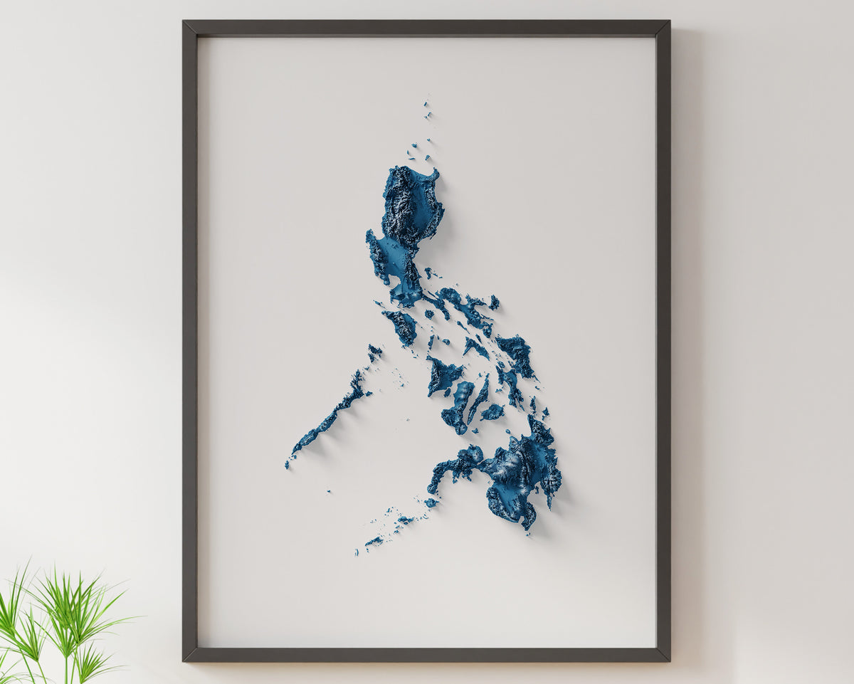 The Philippines Shaded Relief – Visual Wall Maps Studio