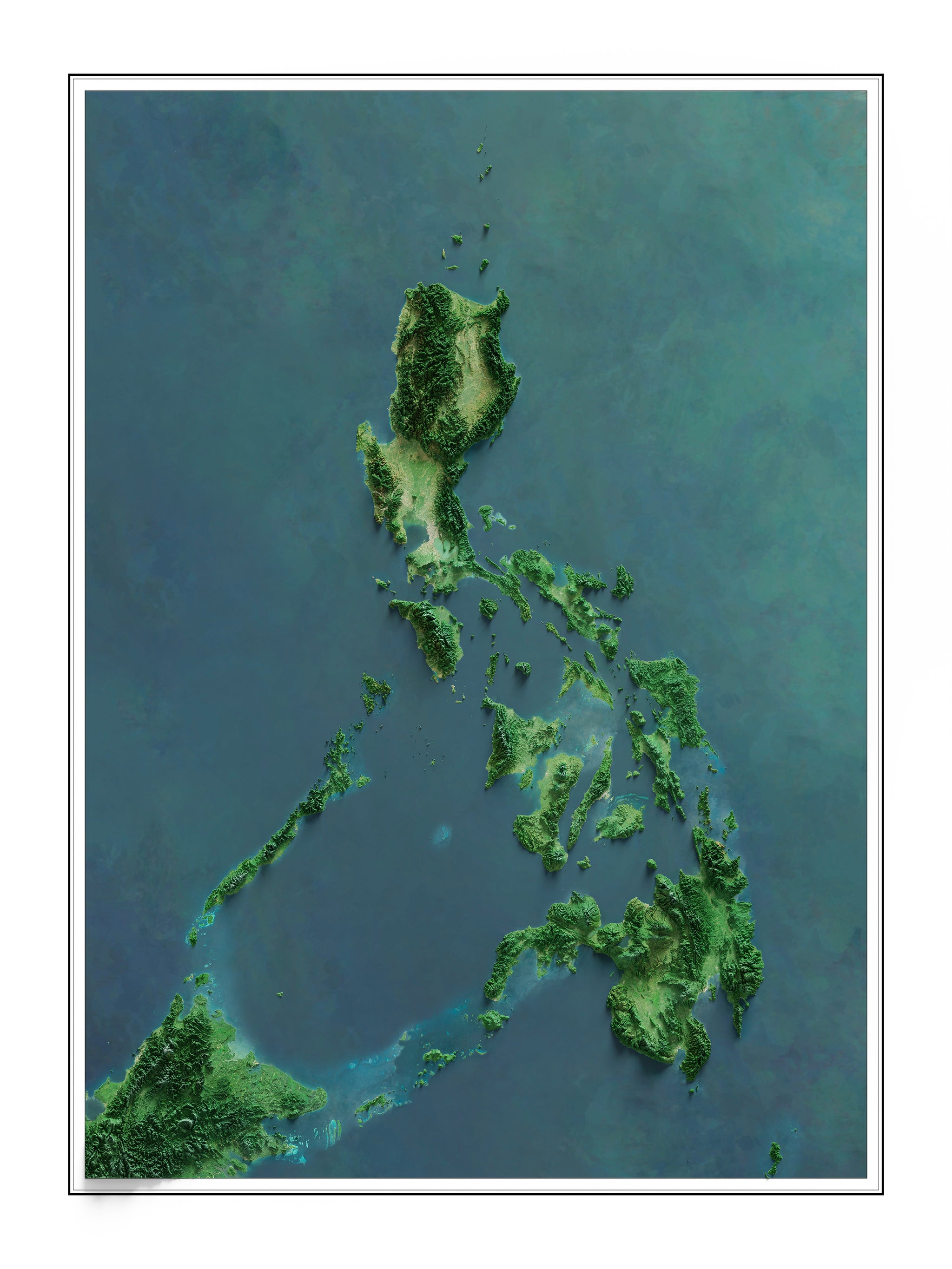 The Philippines Imagery Shaded Relief – Visual Wall Maps Studio