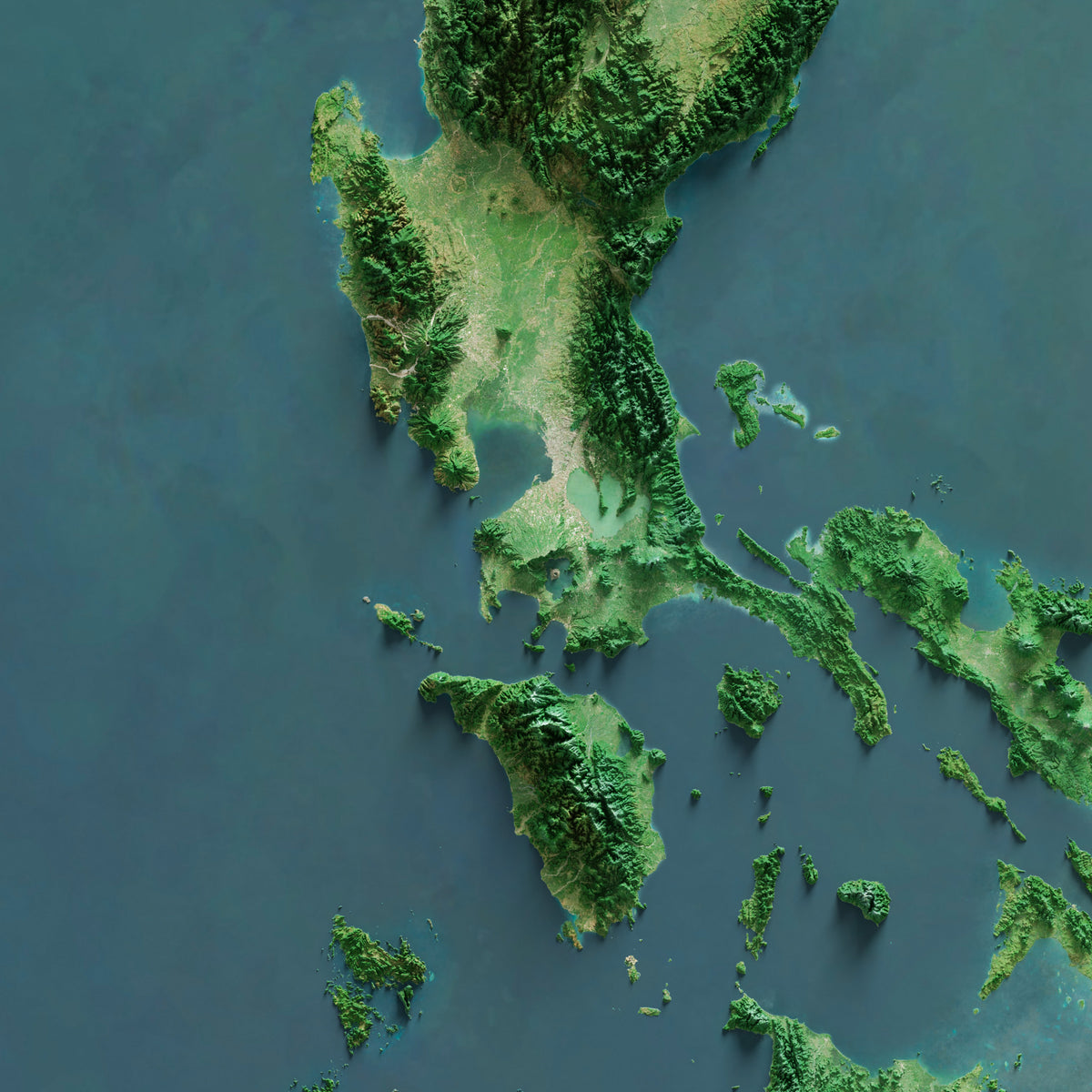 The Philippines Imagery Shaded Relief – Visual Wall Maps Studio