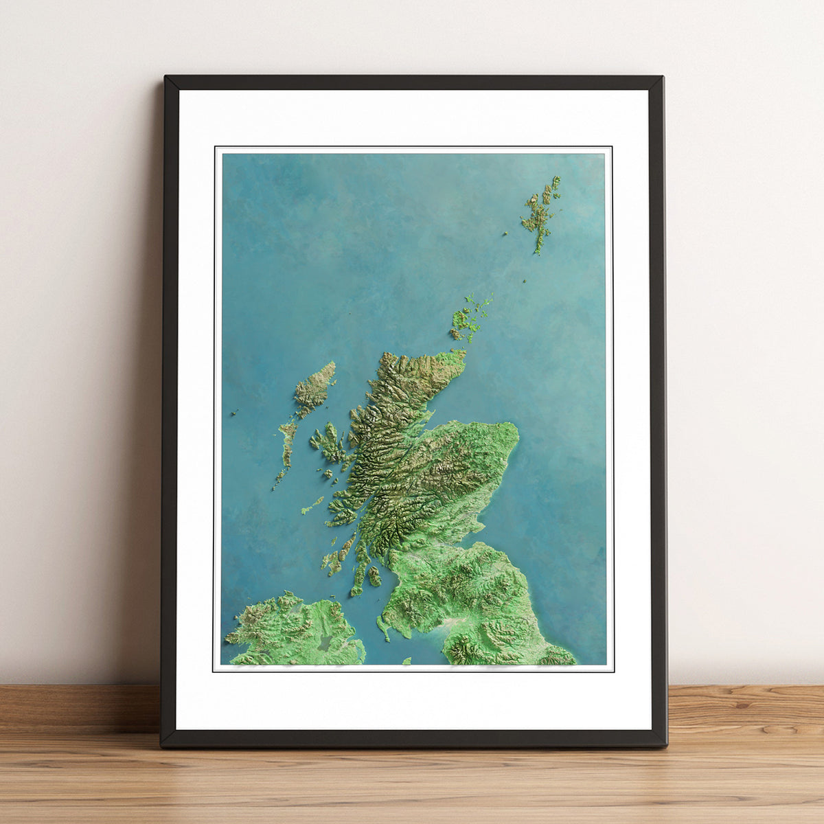 Scotland Imagery Shaded Relief – Visual Wall Maps Studio