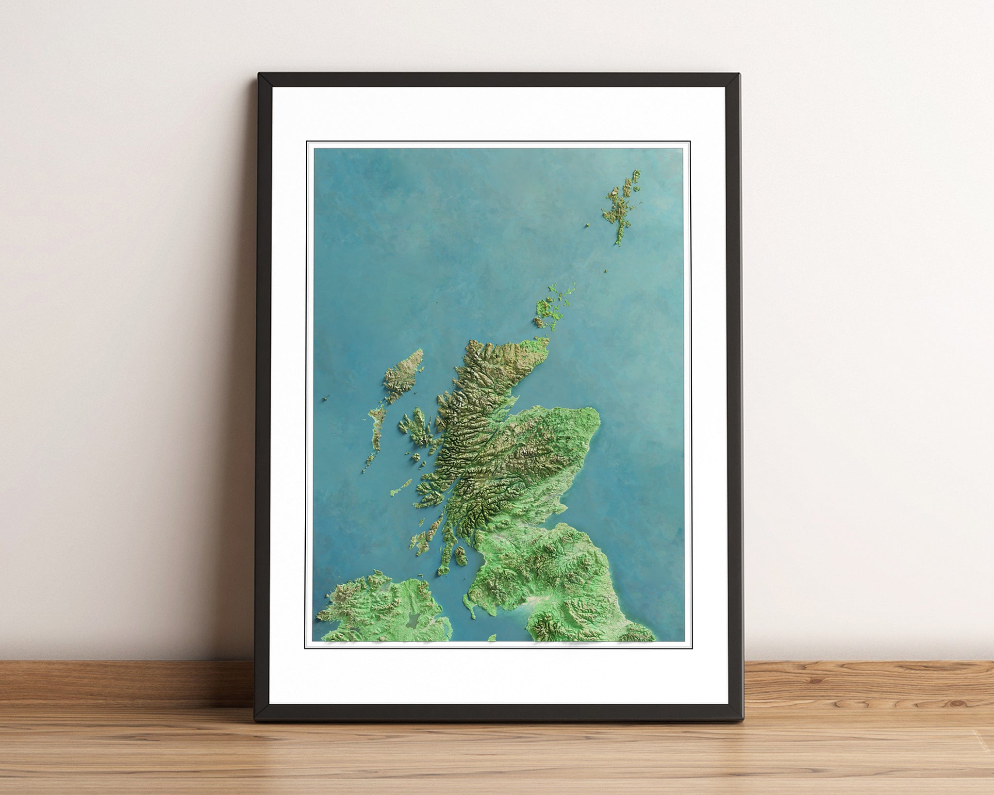 Scotland Imagery Shaded Relief – Visual Wall Maps Studio