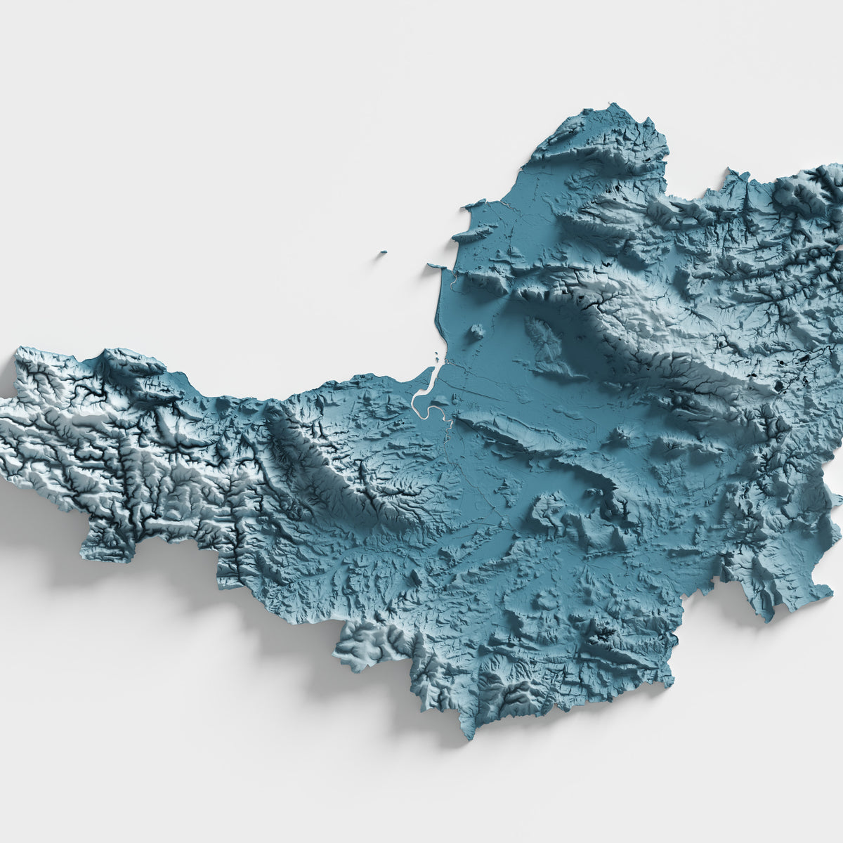 Somerset County Shaded Relief – Visual Wall Maps Studio
