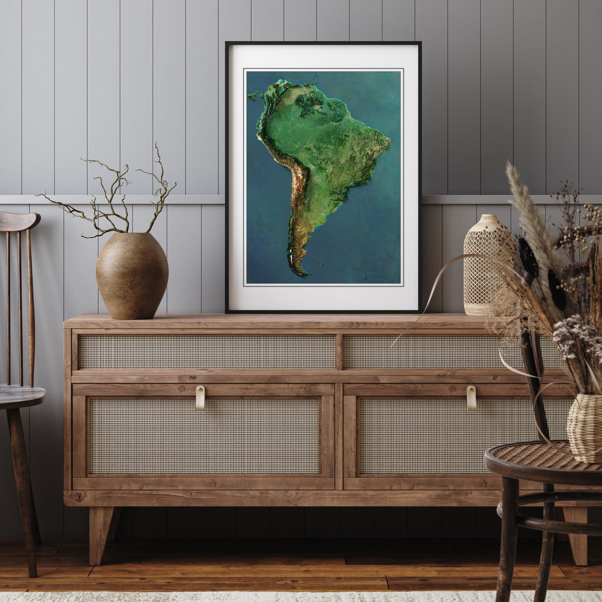 South America Imagery Shaded Relief – Visual Wall Maps Studio