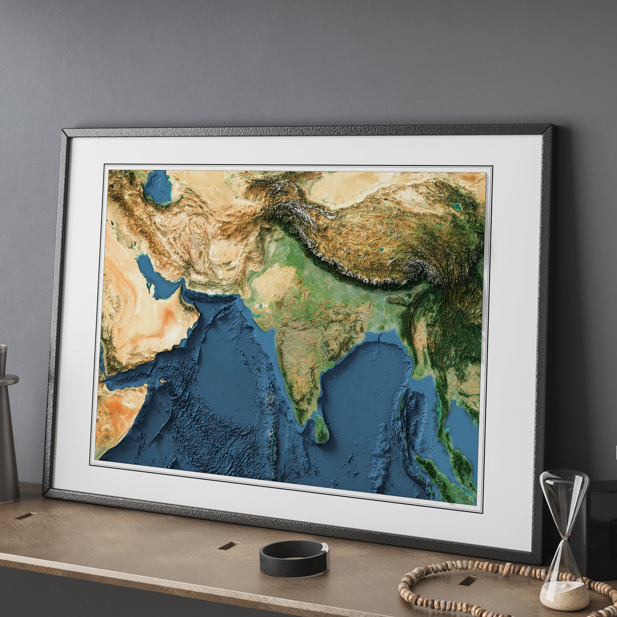 South Asia Imagery Shaded Relief – Visual Wall Maps Studio