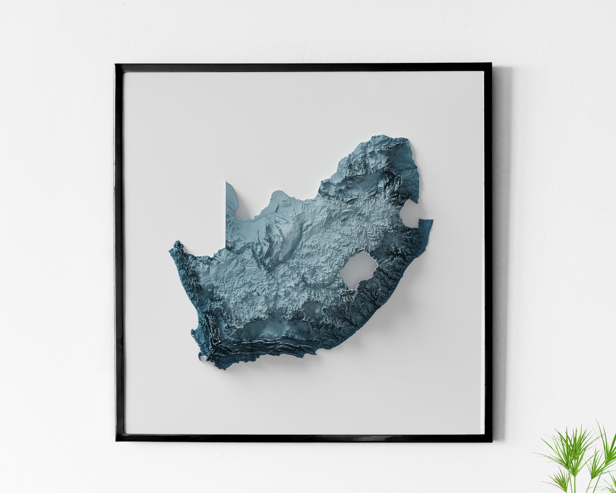 South Africa Shaded Relief Map – Visual Wall Maps Studio