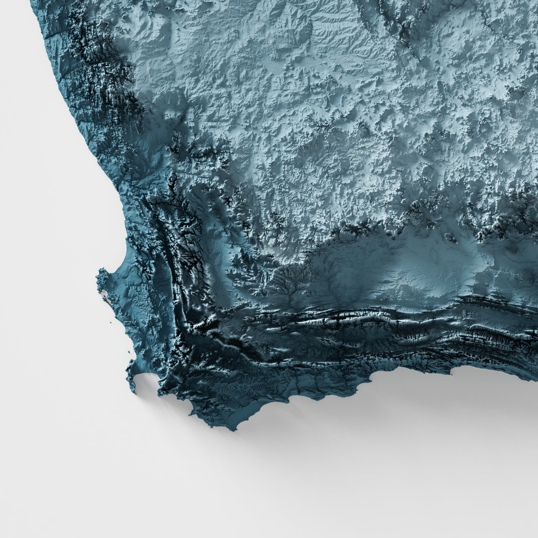 South Africa Shaded Relief Map – Visual Wall Maps Studio