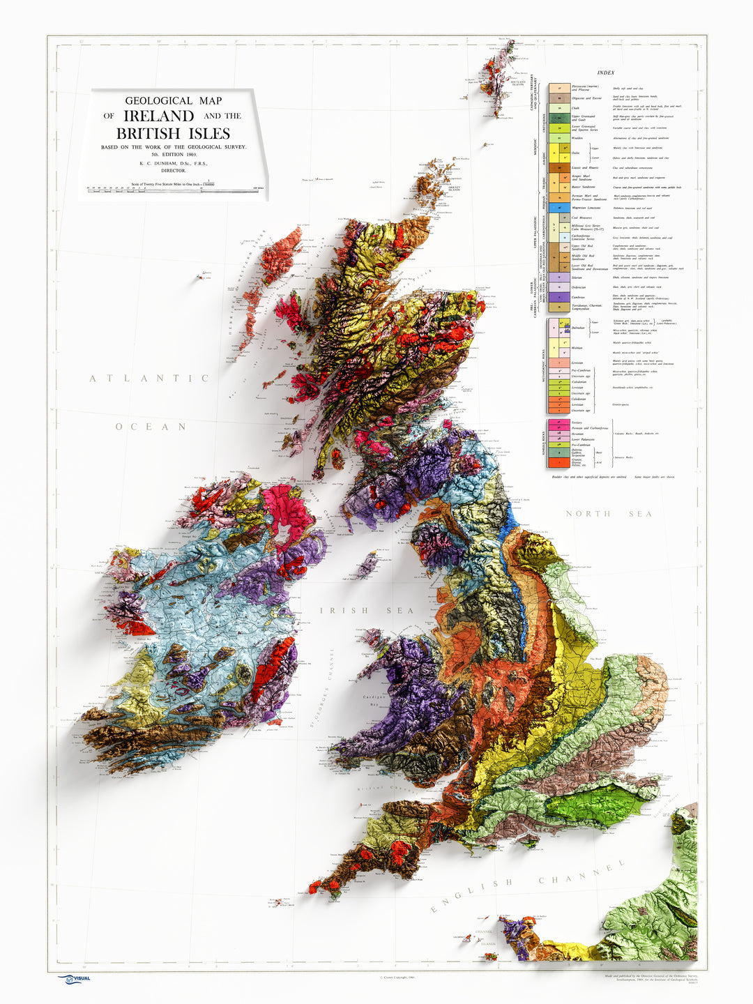 Geological Map of The British Isles and Ireland (c.1969) – Visual Wall ...