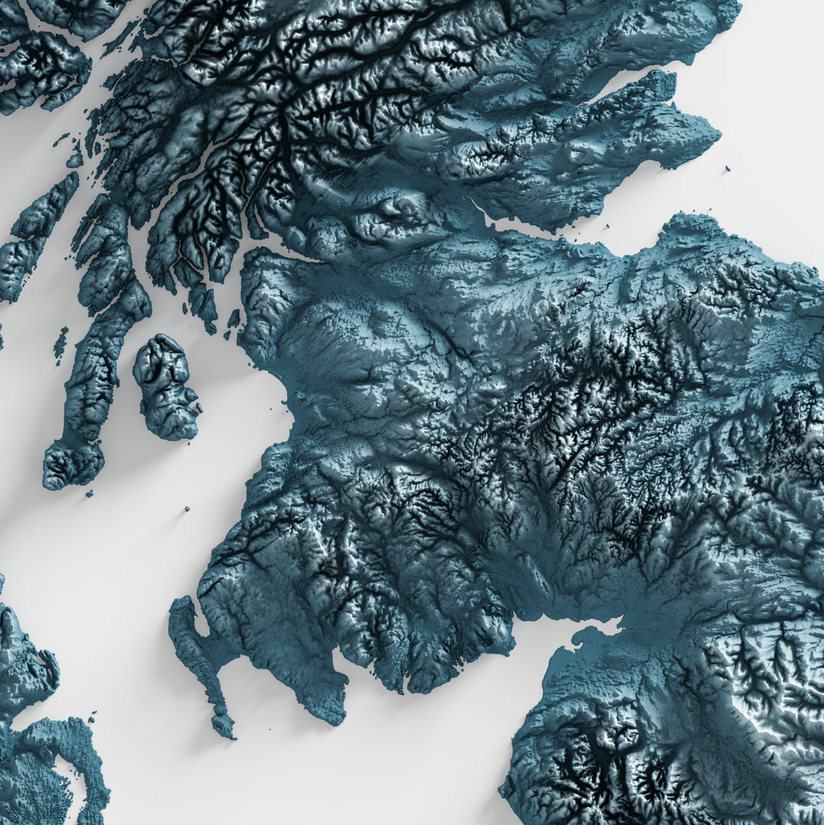 United Kingdom Shaded Relief – Visual Wall Maps Studio