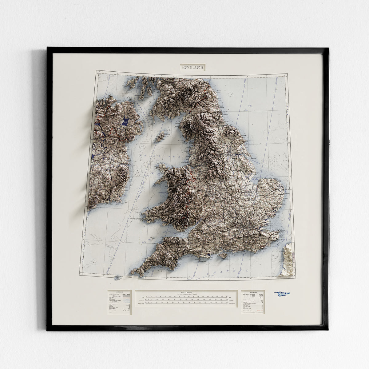 England Topographic Map. c. 1933 – Visual Wall Maps Studio