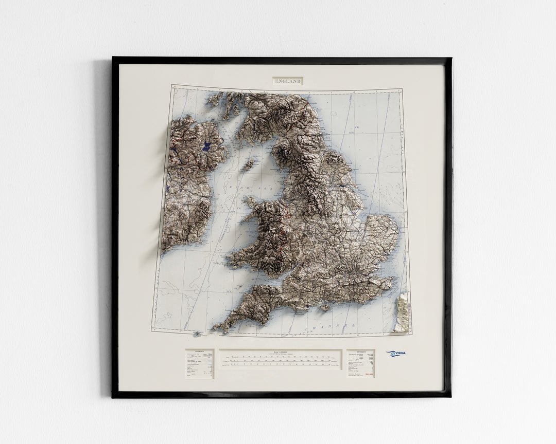 England Topographic Map. c. 1933 – Visual Wall Maps Studio