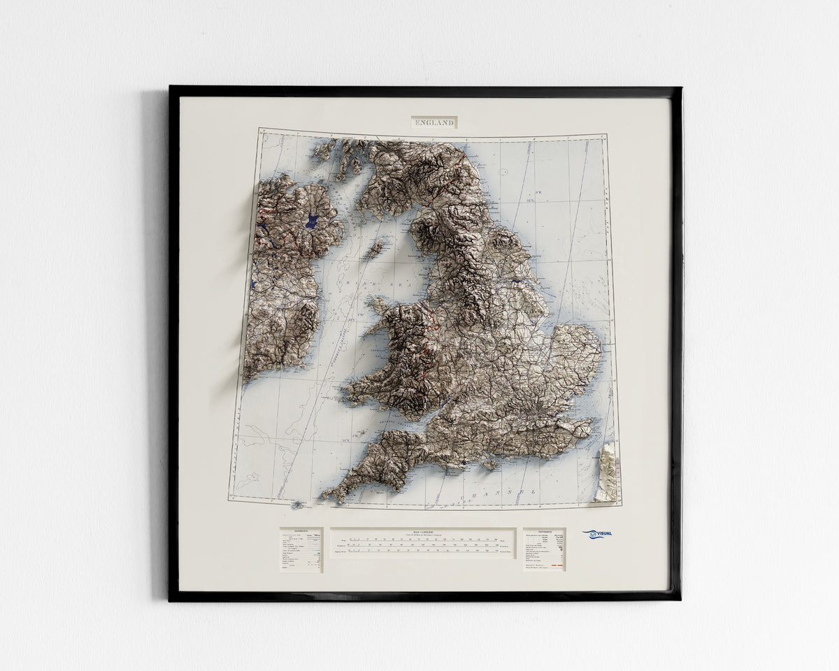 England Topographic Map. c. 1933 – Visual Wall Maps Studio