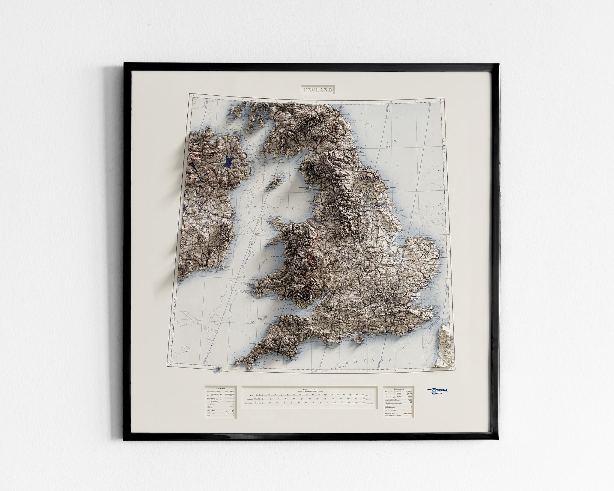 England Topographic Map. c. 1933 – Visual Wall Maps Studio