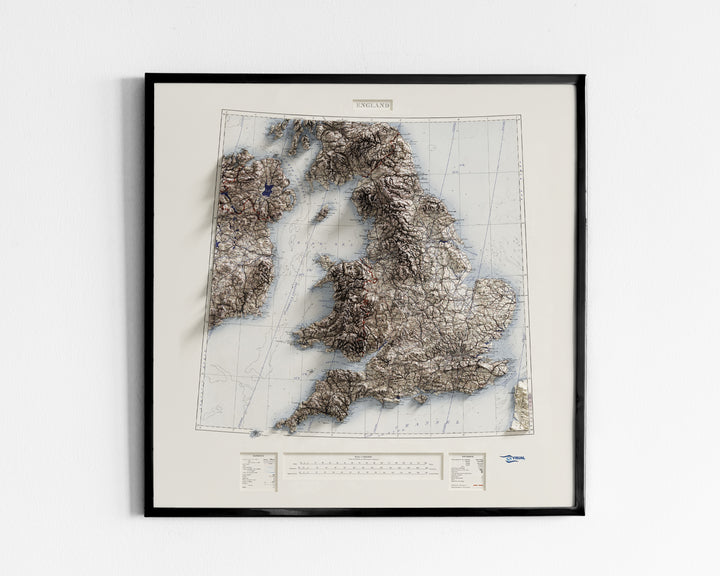 England Topographic Map. c. 1933 – Visual Wall Maps Studio