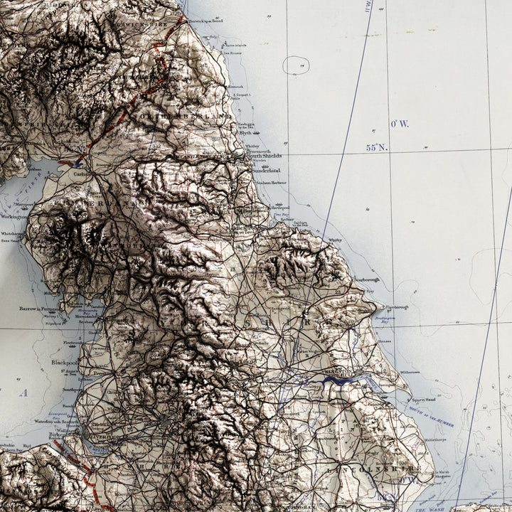 England Topographic Map. c. 1933 – Visual Wall Maps Studio