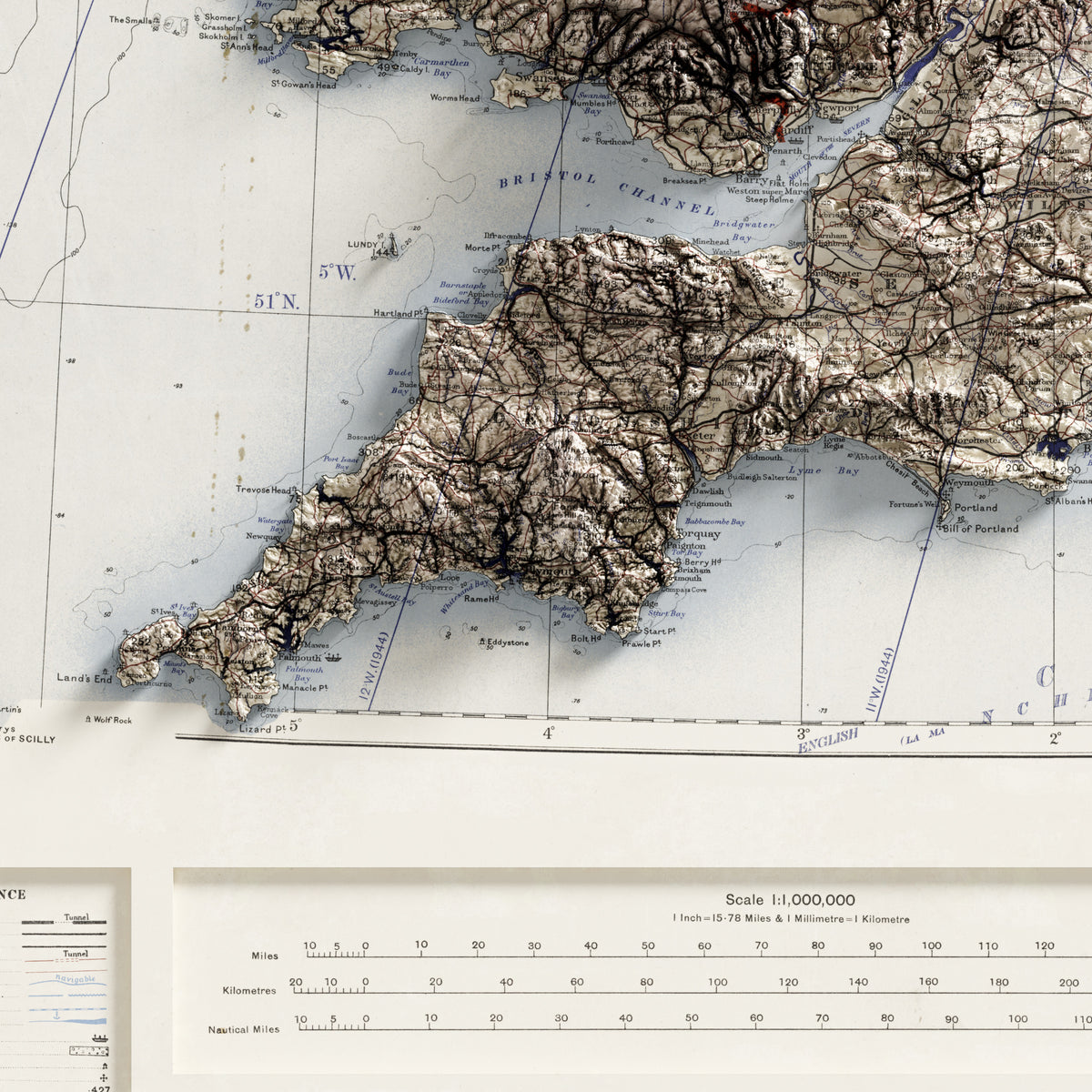 England Topographic Map. c. 1933 – Visual Wall Maps Studio