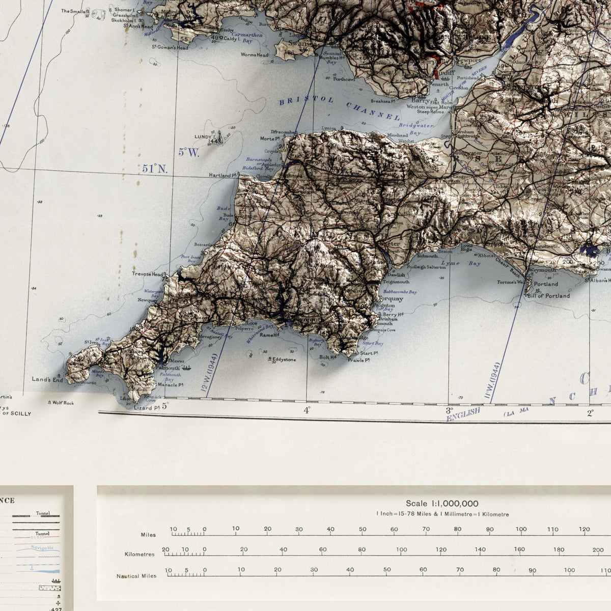 England Topographic Map. c. 1933 – Visual Wall Maps Studio
