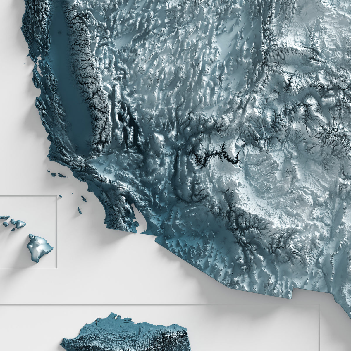 U.S.A. Shaded Relief – Visual Wall Maps Studio