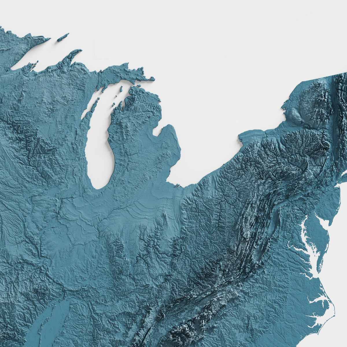 U.S.A. Shaded Relief – Visual Wall Maps Studio