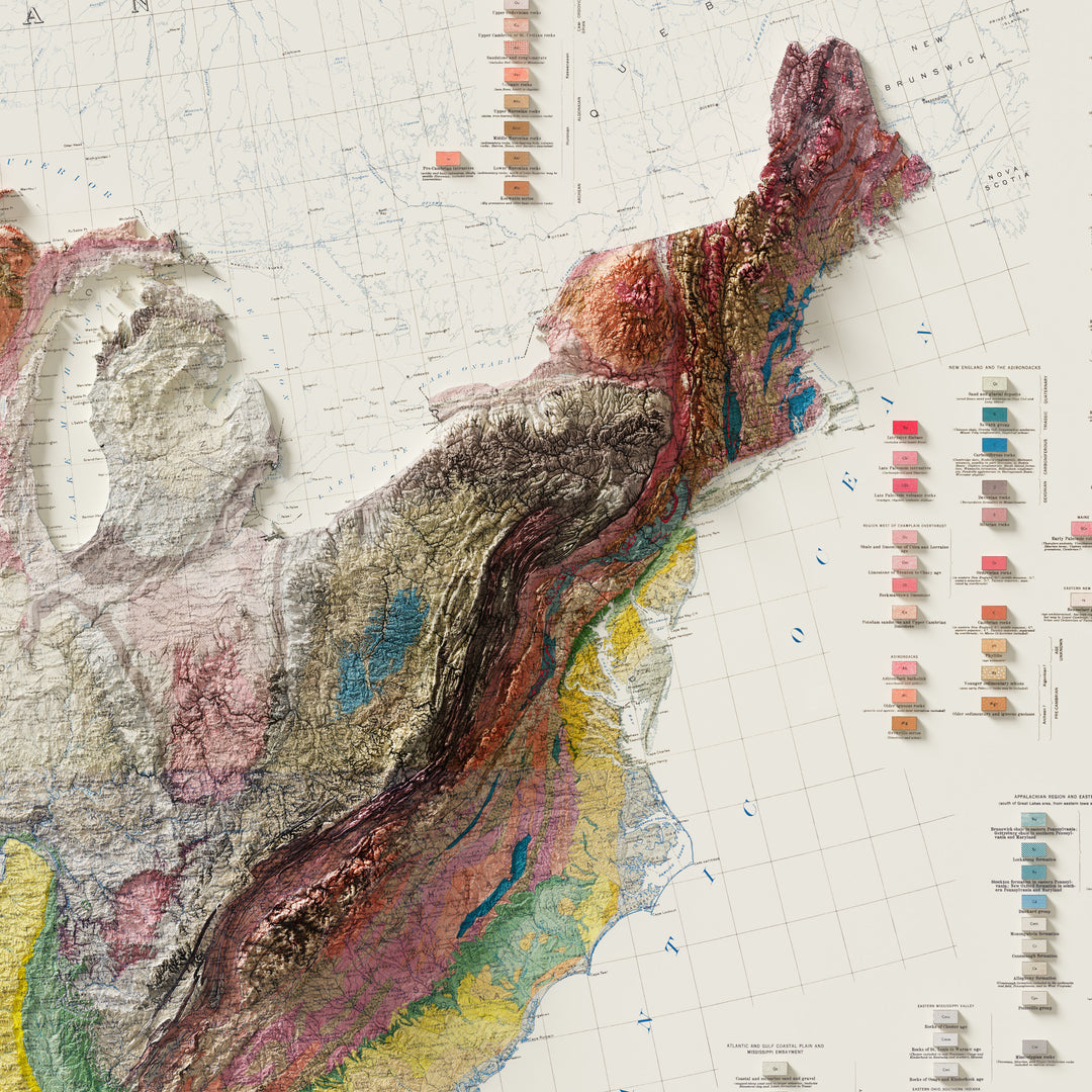 Geological Map of the United States (c.1932) – Visual Wall Maps Studio
