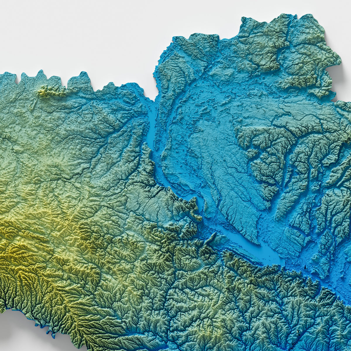 Ukraine Shaded Relief – Visual Wall Maps Studio