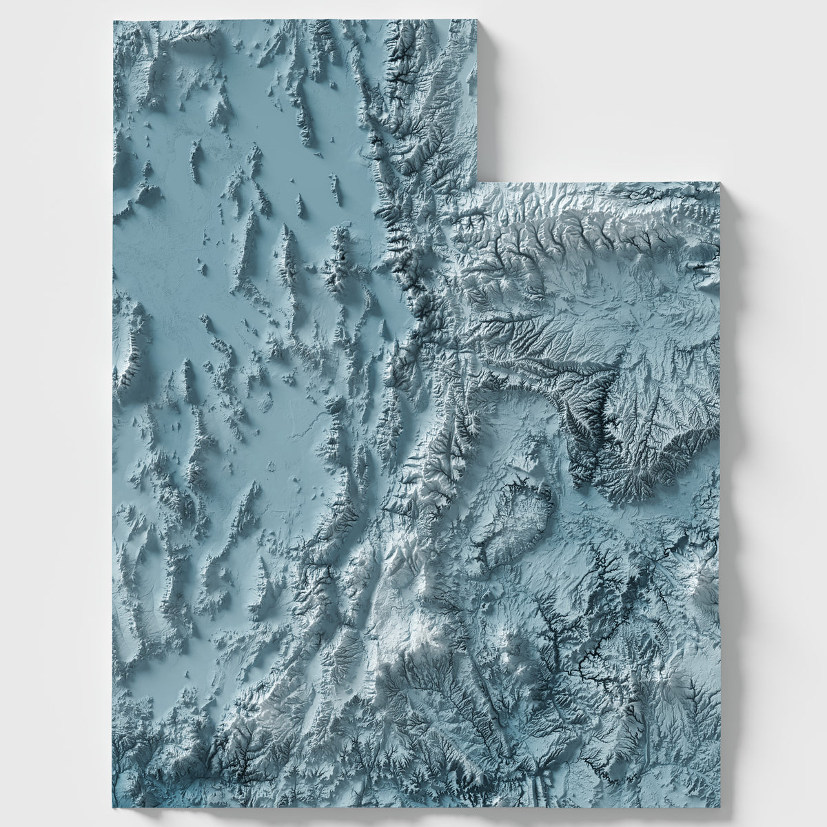 Utah Shaded Relief – Visual Wall Maps Studio