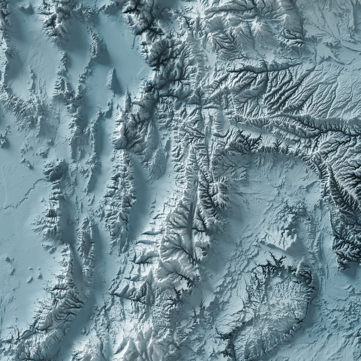 Utah Shaded Relief – Visual Wall Maps Studio