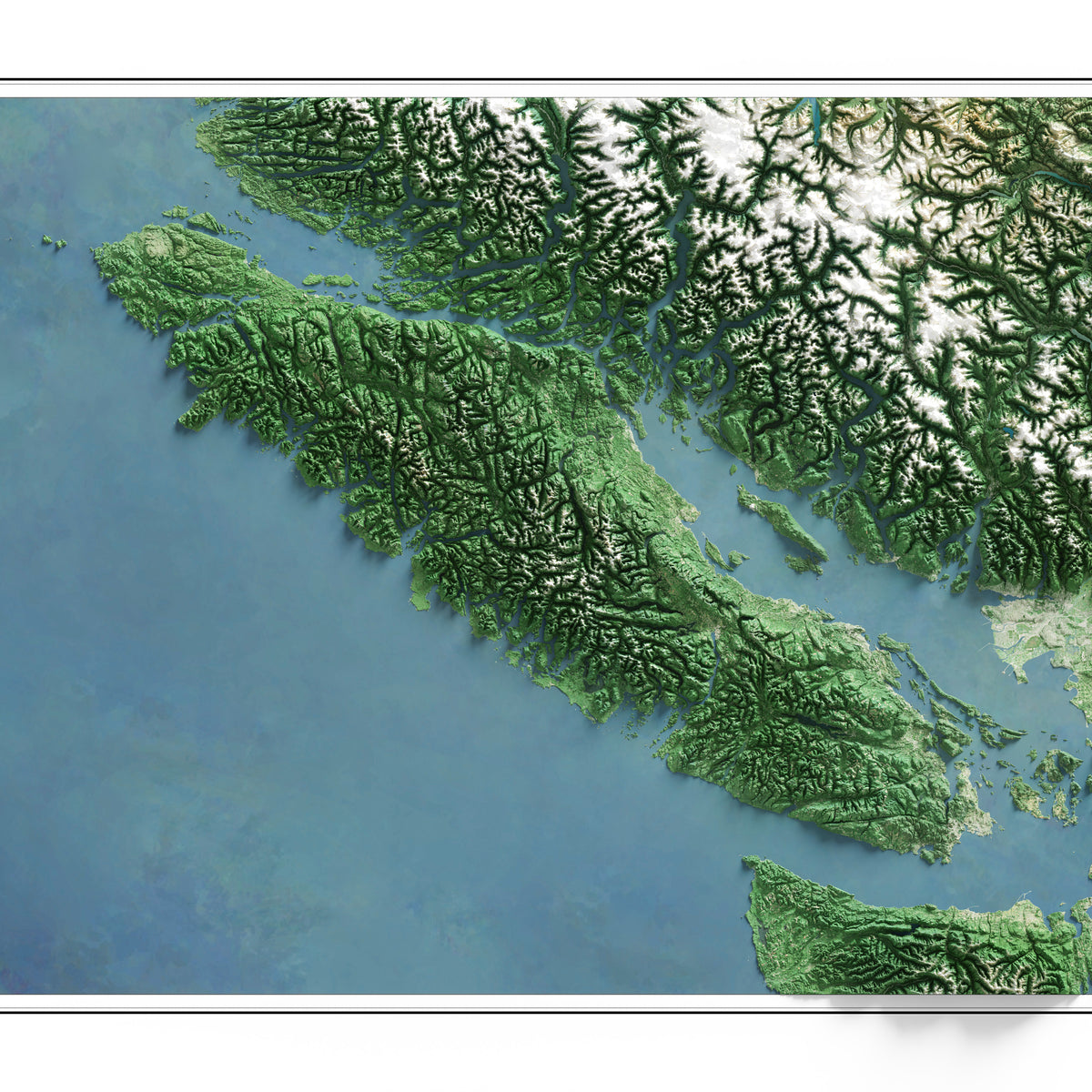 Vancouver Island Imagery Shaded Relief – Visual Wall Maps Studio