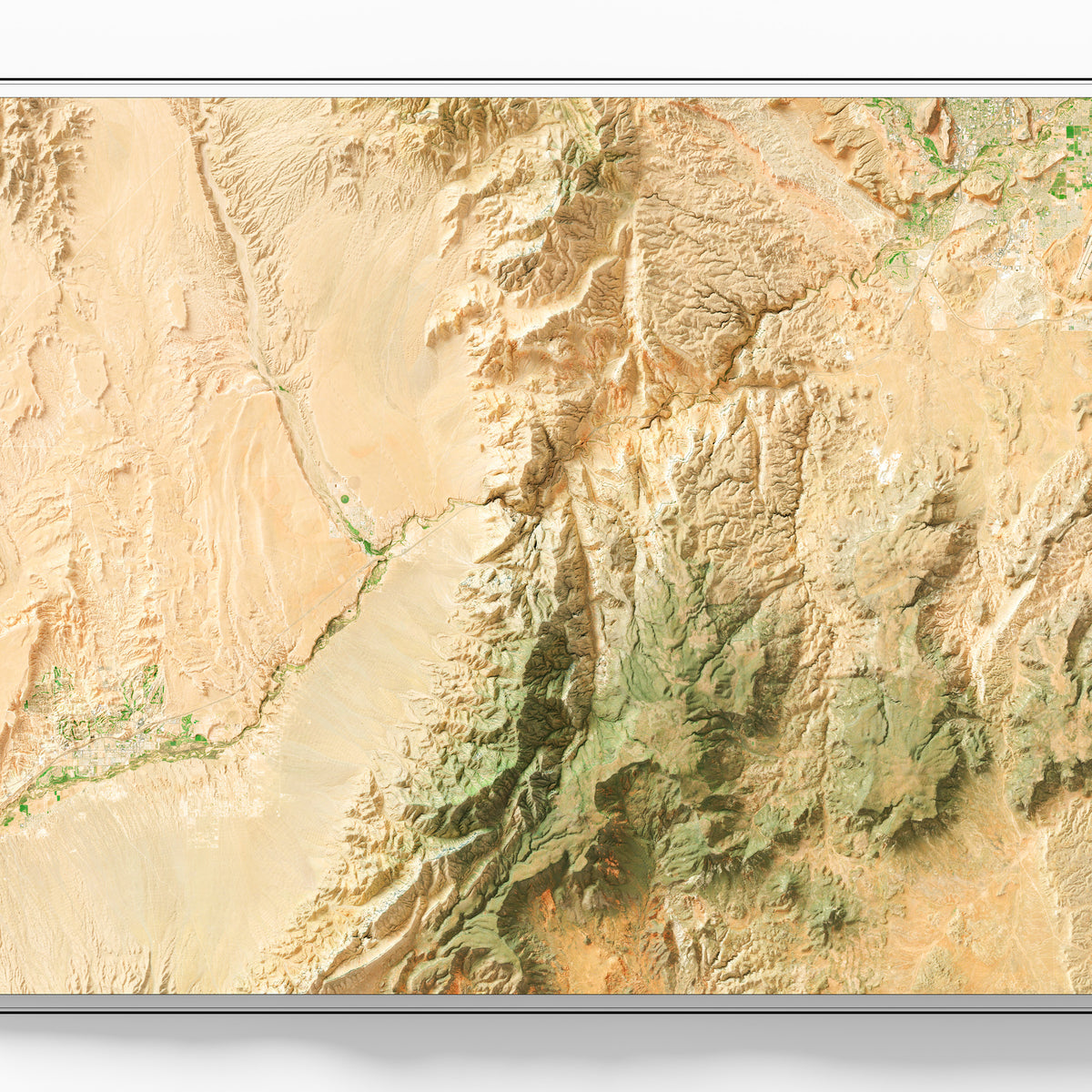 Virgin River, Arizona Imagery Shaded Relief – Visual Wall Maps Studio