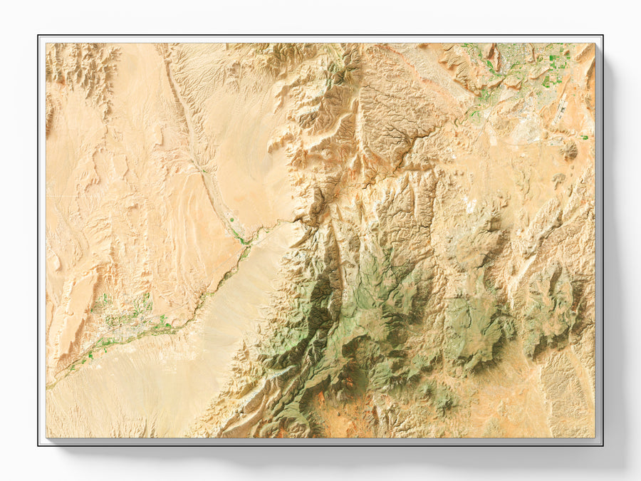Virgin River, Arizona Imagery Shaded Relief – Visual Wall Maps Studio