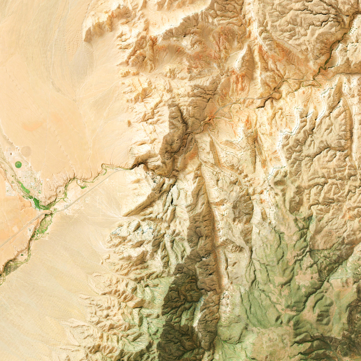 Virgin River, Arizona Imagery Shaded Relief – Visual Wall Maps Studio