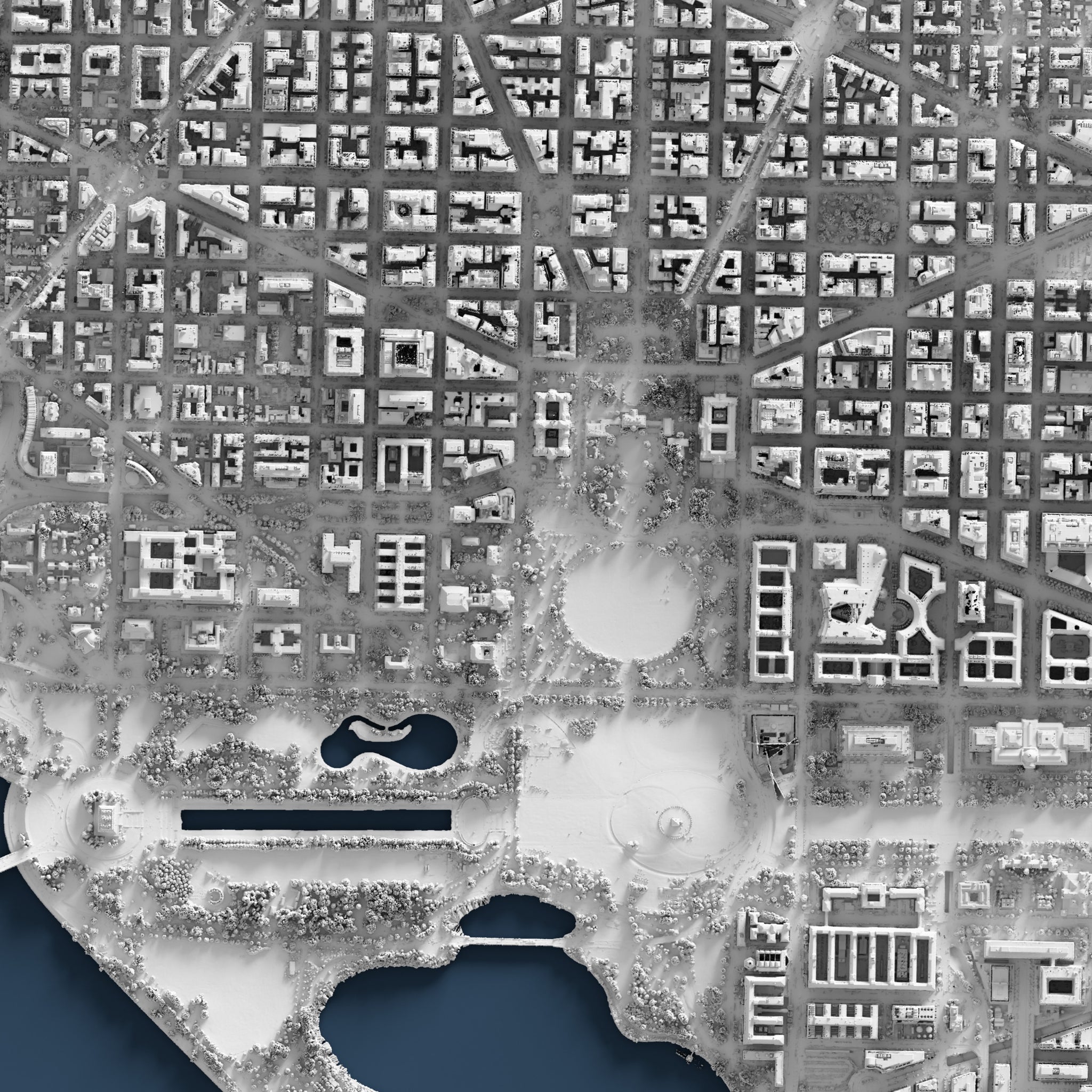 Washington D.C. Shaded Relief – Visual Wall Maps Studio