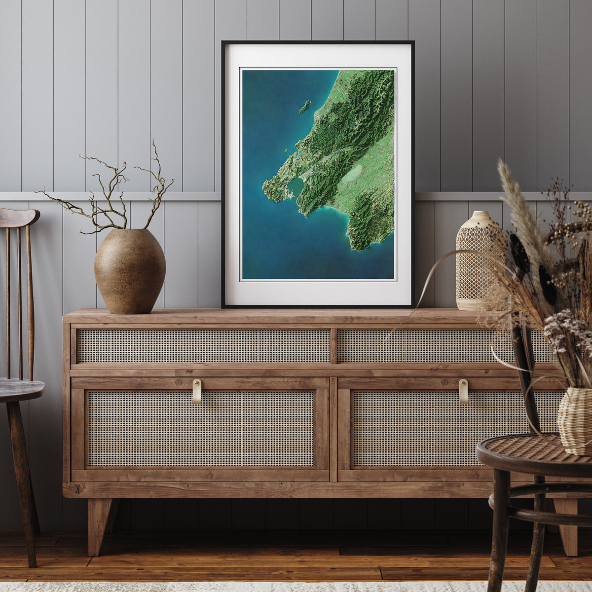 Wellington, New Zealand Imagery Shaded Relief – Visual Wall Maps Studio
