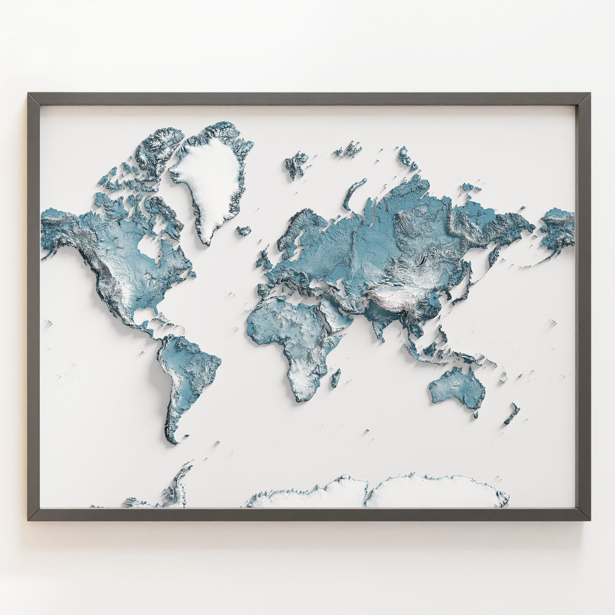 The World Shaded Relief Map – Visual Wall Maps Studio