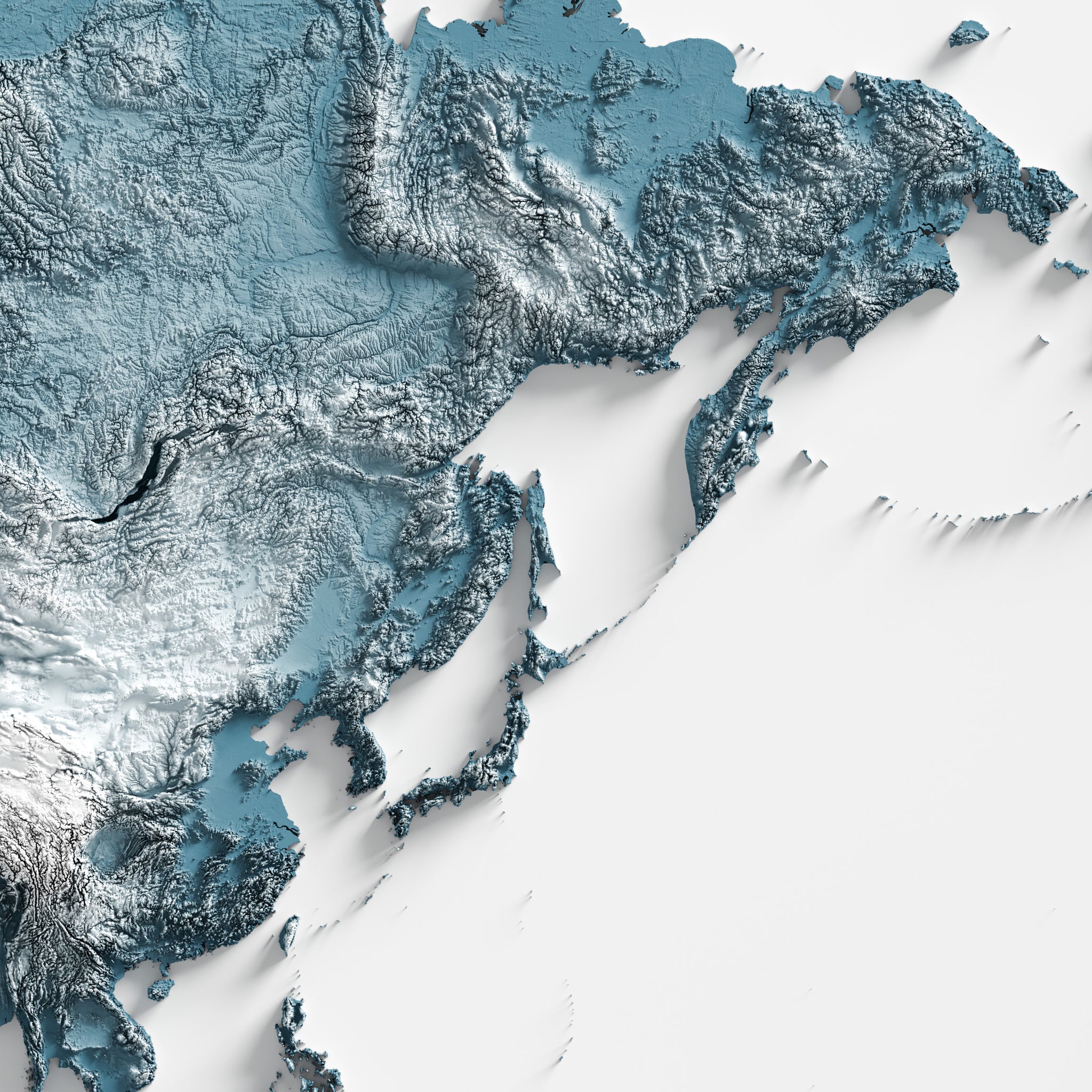 The World Shaded Relief Map – Visual Wall Maps Studio